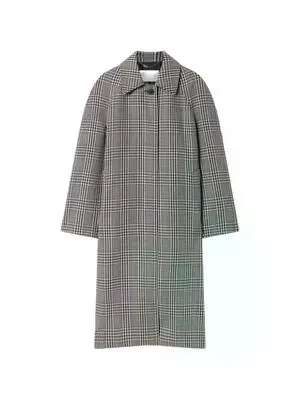 Stella McCartney Prince Of Wales Check Belted Coat - Grey