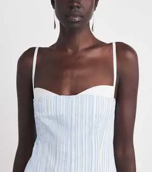 Simkhai Quinlin Bustier Midi Dress - Blue