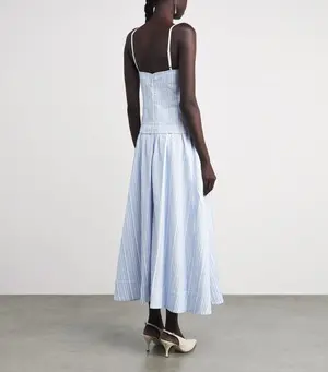 Simkhai Quinlin Bustier Midi Dress - Blue