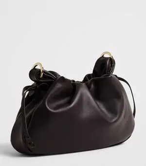 Fabiana Filippi Nappa Leather Muffin Clutch Bag