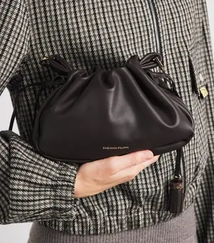 Fabiana Filippi Nappa Leather Muffin Clutch Bag