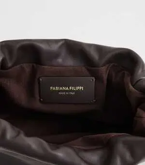 Fabiana Filippi Nappa Leather Muffin Clutch Bag