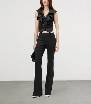 Alexander McQueen Wool Waterfall-collar Waistcoat