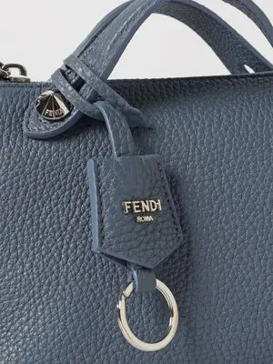 Fendi By The Way Grained Calfskin Mini Bag With Removable Handles - Navy