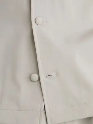 REISS Cuban-collar Short-sleeve Shirt - Light Stone