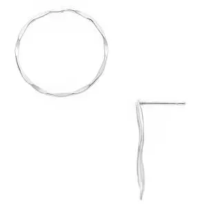 HEATHER HAWKINS Circle Stud Earrings Twenty Six Millimeters Sterling - Silver