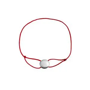 BOLD MANIFEST DESIGNS Silver / Red Pill Geometric Capsule Bracelet Rhodium Plated Silver - Silver/red