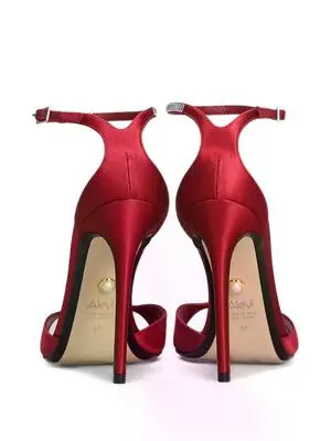 ALEVI MILANO Crystal-embellished Satin Sandals