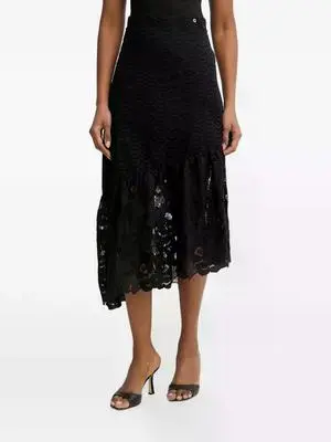 Guess Ruffled Lace Skirt - Black