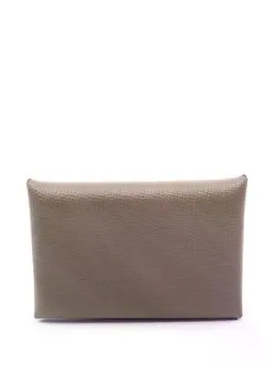 Hermès Calvi Duo Coin Purse Neutrals