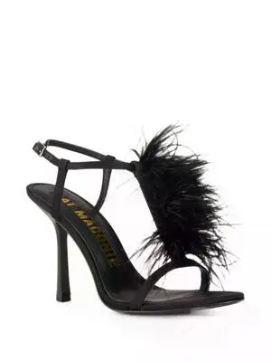 KAT MACONIE Faryal Feather-embellished Sandals