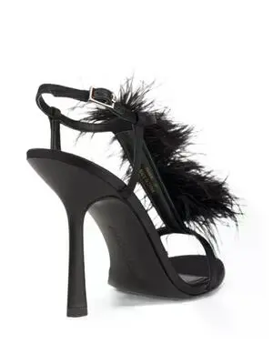 KAT MACONIE Faryal Feather-embellished Sandals