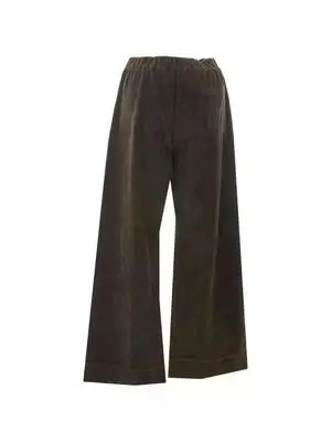 TRUE AVENUE Pensil Corduroy Wide-leg Trousers - Brown