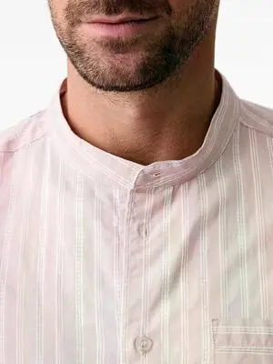 BENETTON Striped Band-collar Shirt