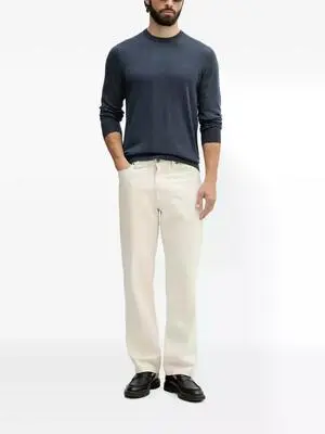 Guess Logo-embroidered Crew-neck Sweater