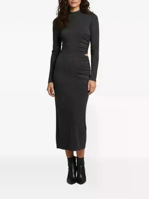 Sandro Ryna Ruched Maxi Dress