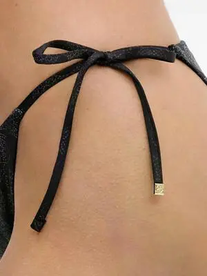 Guess Logo-print Side-tie Bikini