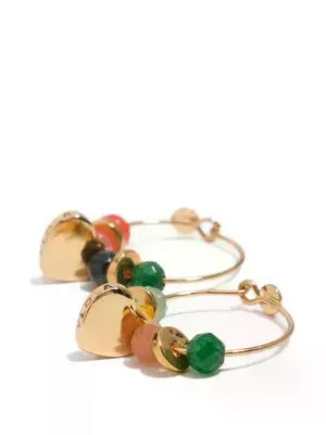 Bimba Y Lola Beaded Hoop Earrings