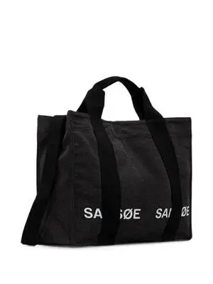 SAMSOE SAMSOE Salucas Logo-print Canvas Tote Bag