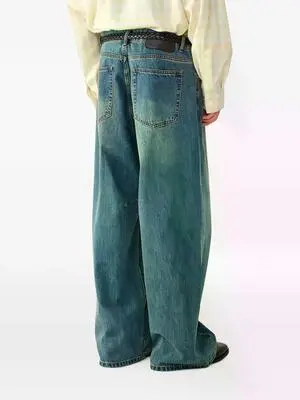 STUDIO TOMBOY Washed-denim Wide-leg Jeans - Blue