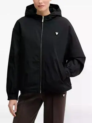 Guess Logo-plaque Hooded Jacket