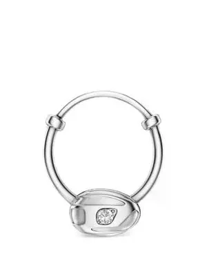 DIESEL® Stainless Steel Hoop Earring - Silver