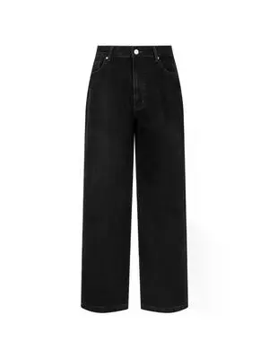 STUDIO TOMBOY Straight-fit Washed Jeans - Black
