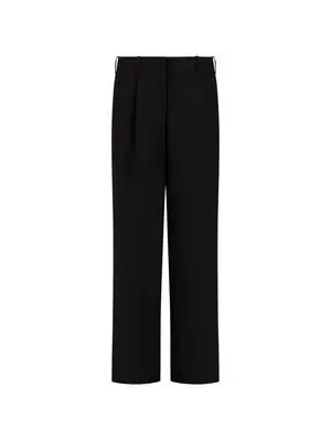 Herno Pleated Twill Tailored Trousers - Black