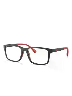Emporio Armani Rectangle-frame Glasses - Black