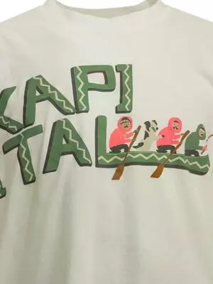 Kapital Graphic-print Mesh-back T-shirt