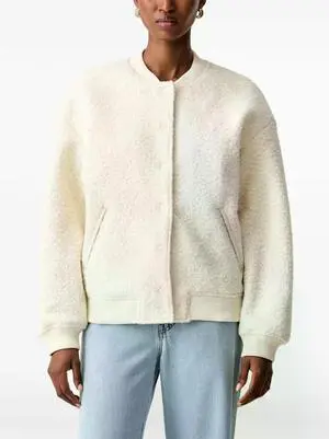 Guess Fleece-texture Bomber Jacket