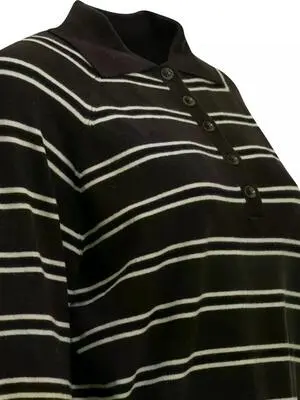 IVY OAK Iofarleigh Striped Long-sleeve Polo Sweater