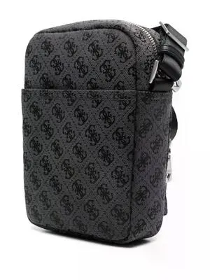 Guess Logo-plaque Messenger Bag - Grey