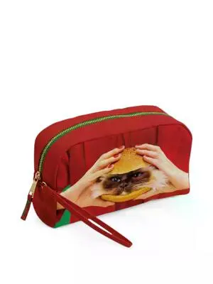 SELETTI Toiletpaper Cat Liscious Wash Bag - Red