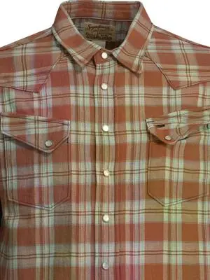 SUGAR CANE JEANS Western Check-pattern Shirt