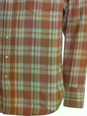 SUGAR CANE JEANS Western Check-pattern Shirt