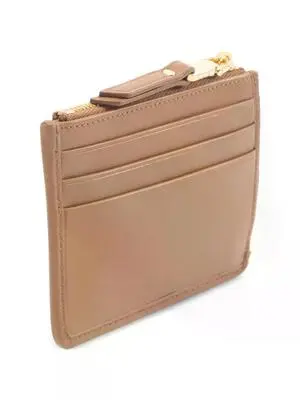 Miu Miu Logo-plaque Matelassé Card Case - Neutrals