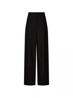 STUDIO TOMBOY Pleated Wide-leg Trousers - Black