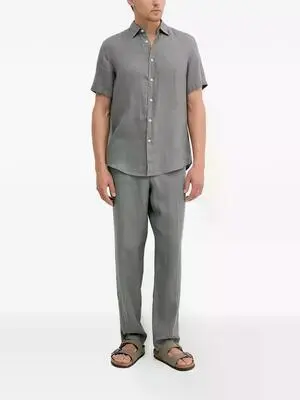 BENETTON Buttoned Short-sleeve Shirt - Grey