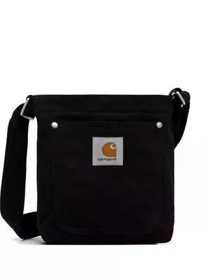 Carhartt Work In Progress Canvas Logo-patch Messenger Bag - Black