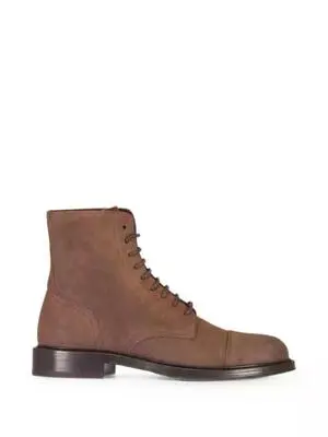 Brunello Cucinelli Lace-up Suede Boots - Brown