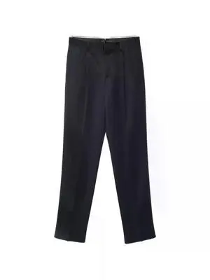 LARDINI Pleated Straight-leg Trousers - Blue
