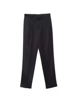 LARDINI Pleated Straight-leg Trousers - Blue