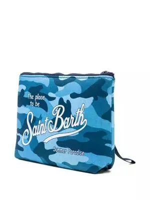 MC2 SAINT BARTH Aline Camouflage Zip Clutch Bag