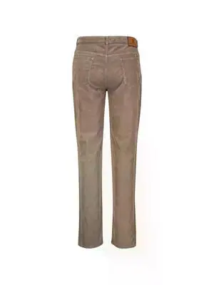 Brunello Cucinelli Corduroy-effect Five-pocket Cotton Trousers - Brown
