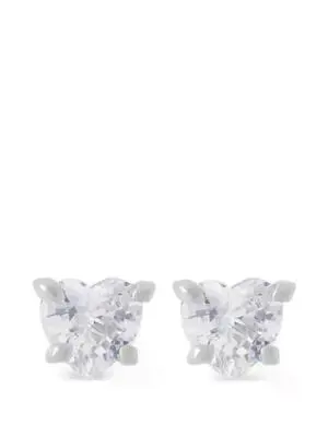 Juicy Couture Heart Crystal-embellished Stud Earrings - Silver
