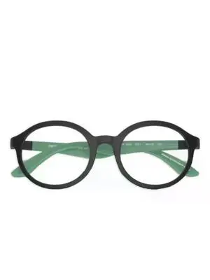 Emporio Armani Round-frame Glasses - Black