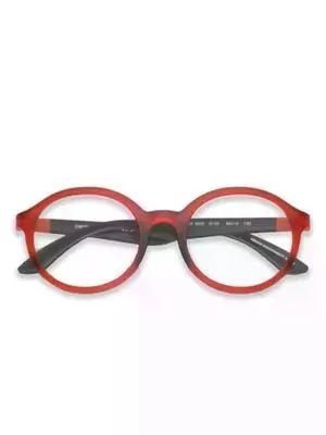 Emporio Armani Round-frame Glasses - Red