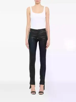 Givenchy Star-patch Leather Trousers - Black