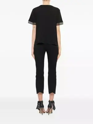 Alexander McQueen Fish Skull-printed Sheer-trim T-shirt